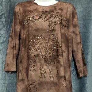 Lady Noiz | Tops | Rodeo Shirt With Bling | Poshmark